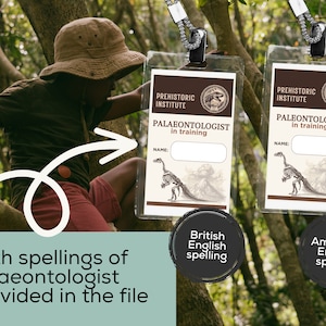Paleontologist Dress up Printables - Palaeontologist ID Card, Dino ...