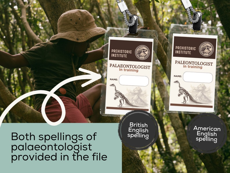 Paleontologist Dress up Printables - Palaeontologist ID Card, Dino ...