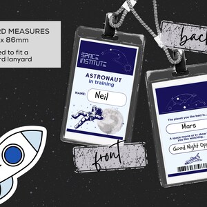 Astronaut ID Tag and Space Mission Kit - Printable - Etsy