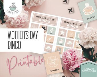 Mother's Day Bingo Game, Mother's Day Printable, Mother's Day Family ...
