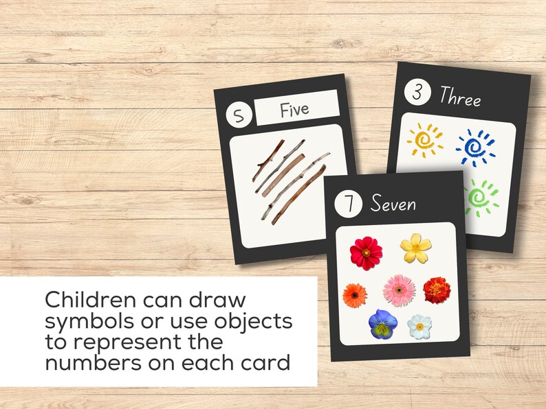 Number & Counting Display Cards - Reggio Emilia Math Provocation - Etsy
