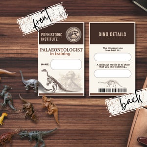 Palaeontologist ID Tag - Dinosaur Dig and Palaeontologist Costume Dress ...