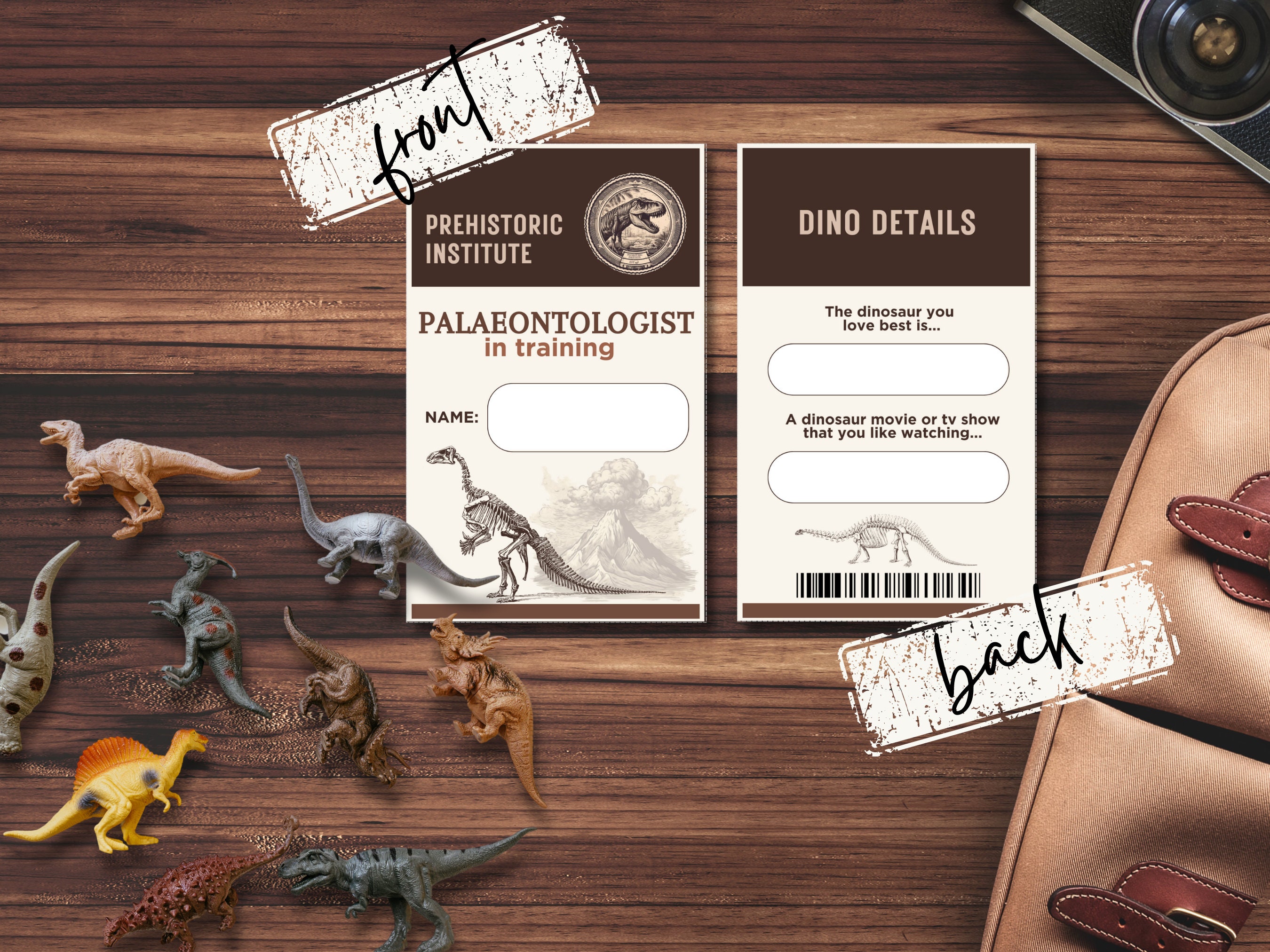 Palaeontologist ID Tag Dinosaur Dig and Palaeontologist Costume Dress ...