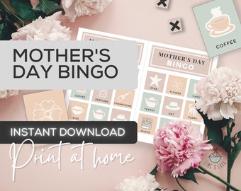 Mother's Day Bingo Pink Printable Cards 100 75-ball - Etsy