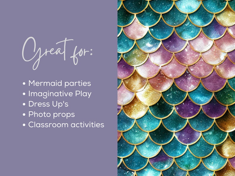 Mermaid Masks - Printable Set of 10 Children's Dress up and Party Eye ...