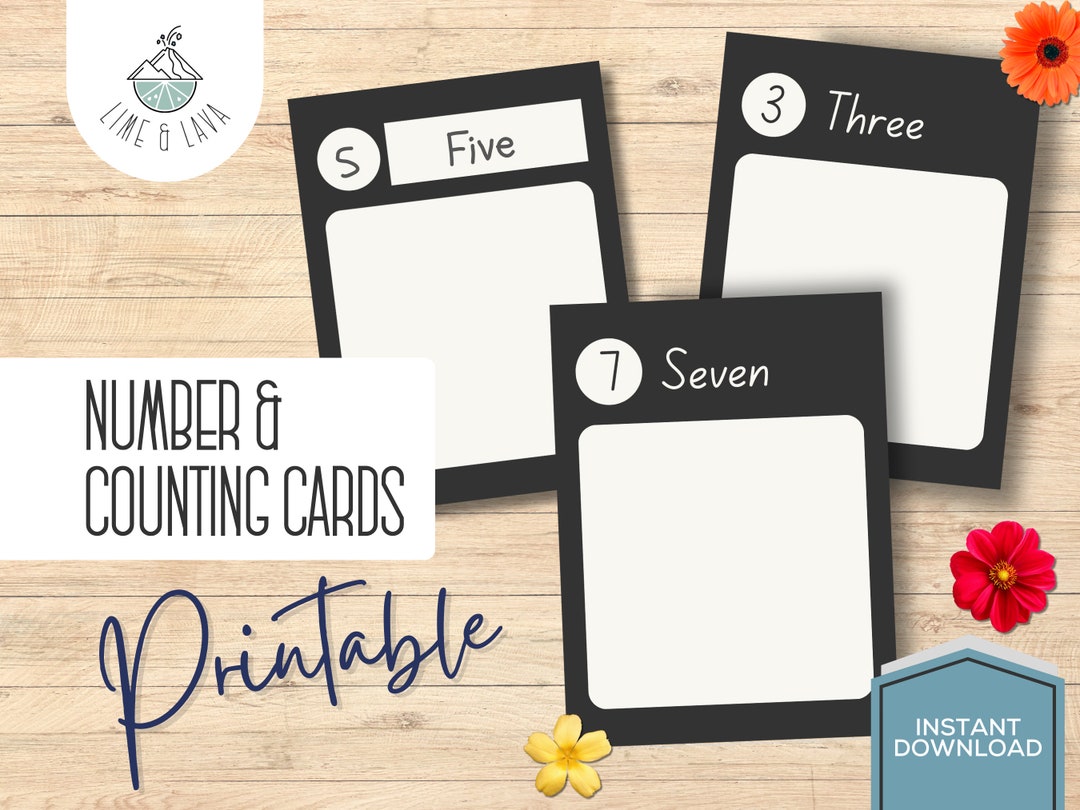Number & Counting Display Cards Reggio Emilia Math - Etsy