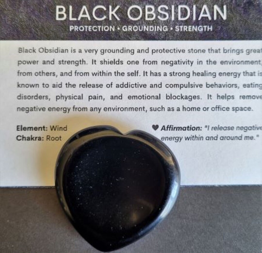 Black Obsidian Worry Stone - Etsy Australia