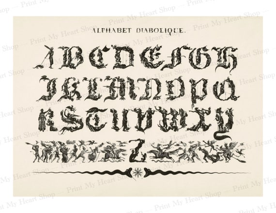 Real Demonic Alphabet