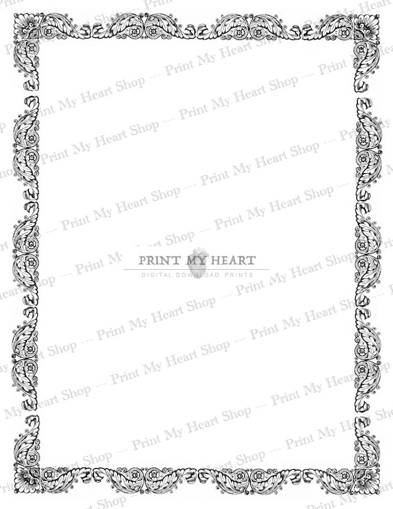Victorian Borders Printables FOBO Ornate Victorian Border