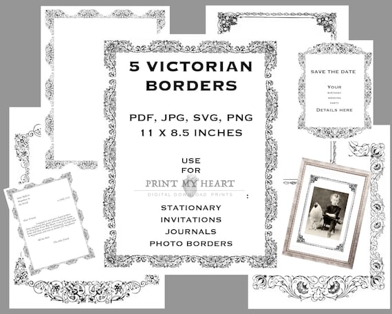 Victorian Borders Printables FOBO Ornate Victorian Border