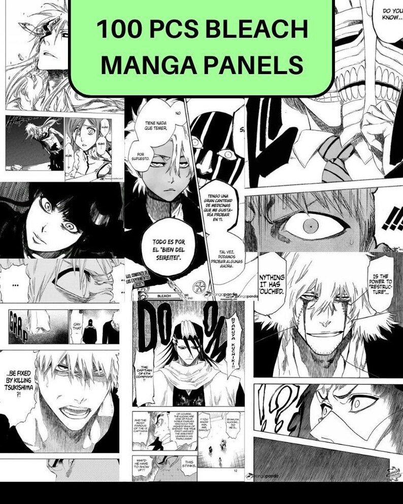 Bleach 100 PCS Manga Panels / Wall Collage Descarga Digital Insant ...