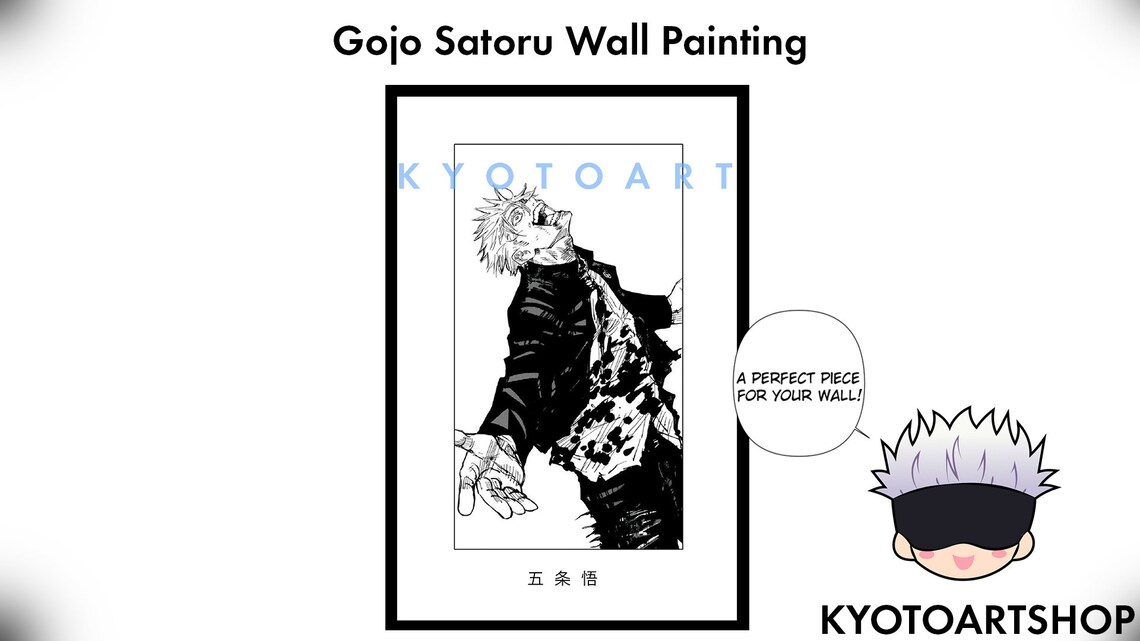 Gojo Satoru Anime Manga Wall Paint Jujutsu Kaisen Anime Wall Paint Kit ...
