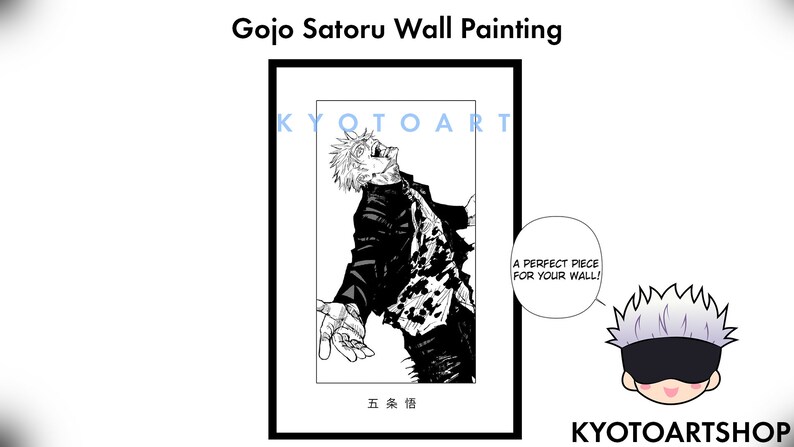 Gojo Satoru Anime Manga Wall Paint Jujutsu Kaisen Anime Wall Paint Kit ...