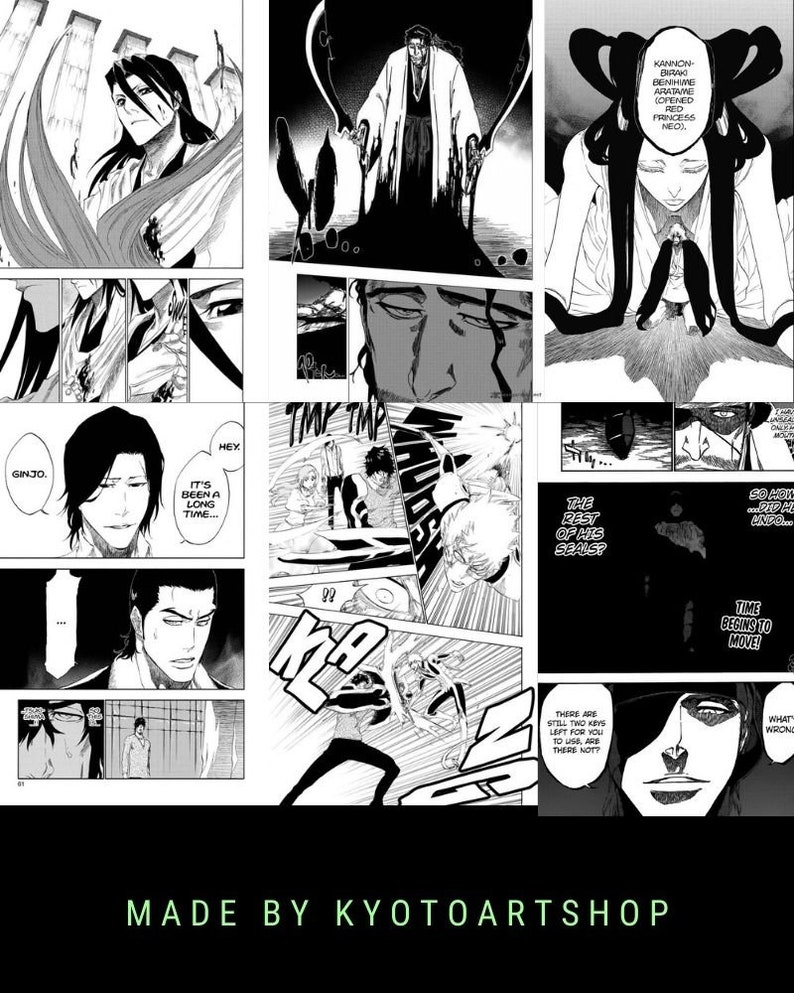 Bleach 100 PCS Manga Panels Wall Collage insant Digital Download Manga ...