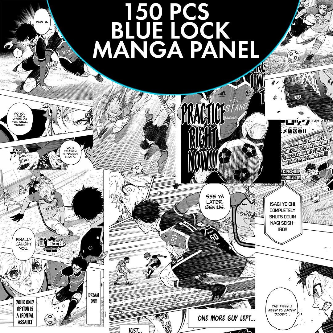 Blue Lock 150 PCS Manga Panels Wall Collage insant Digital Download ...