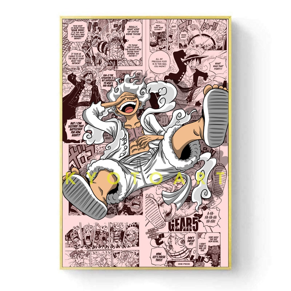 Gear 5 Luffy Anime Manga Wall Paint Luffy Paint Kit One Piece Luffy ...