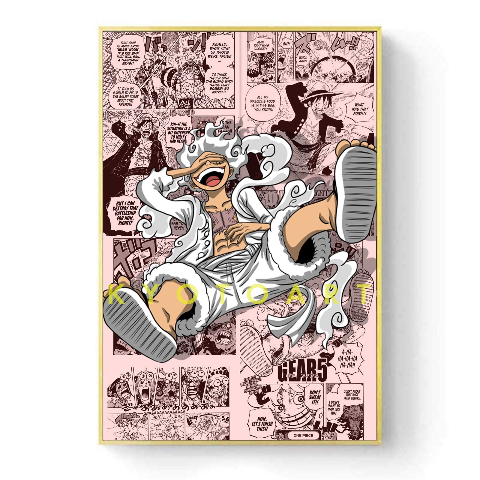 Gear 5 Luffy Anime Manga Wall Paint Luffy Paint Kit One Piece Luffy ...