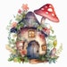 Fairy House Watercolor Whimsical Cute Fantasy Digital Prints 13 Instant ...
