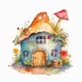 Fairy House Watercolor Whimsical Cute Fantasy Digital Prints 13 Instant ...