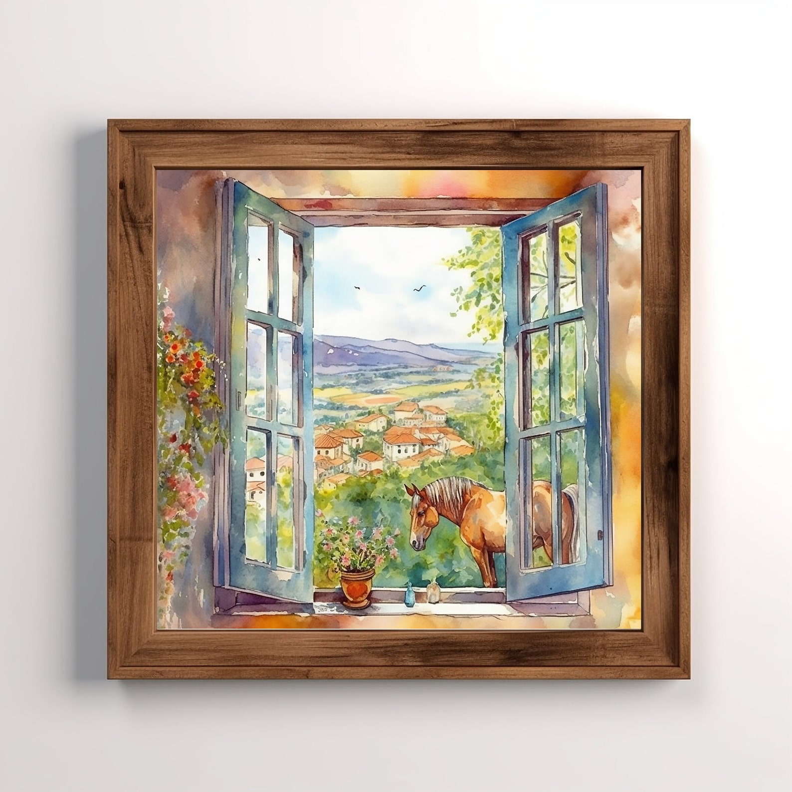 Country Windows Landscape and Scenery Digital Prints 4 Instant Download ...