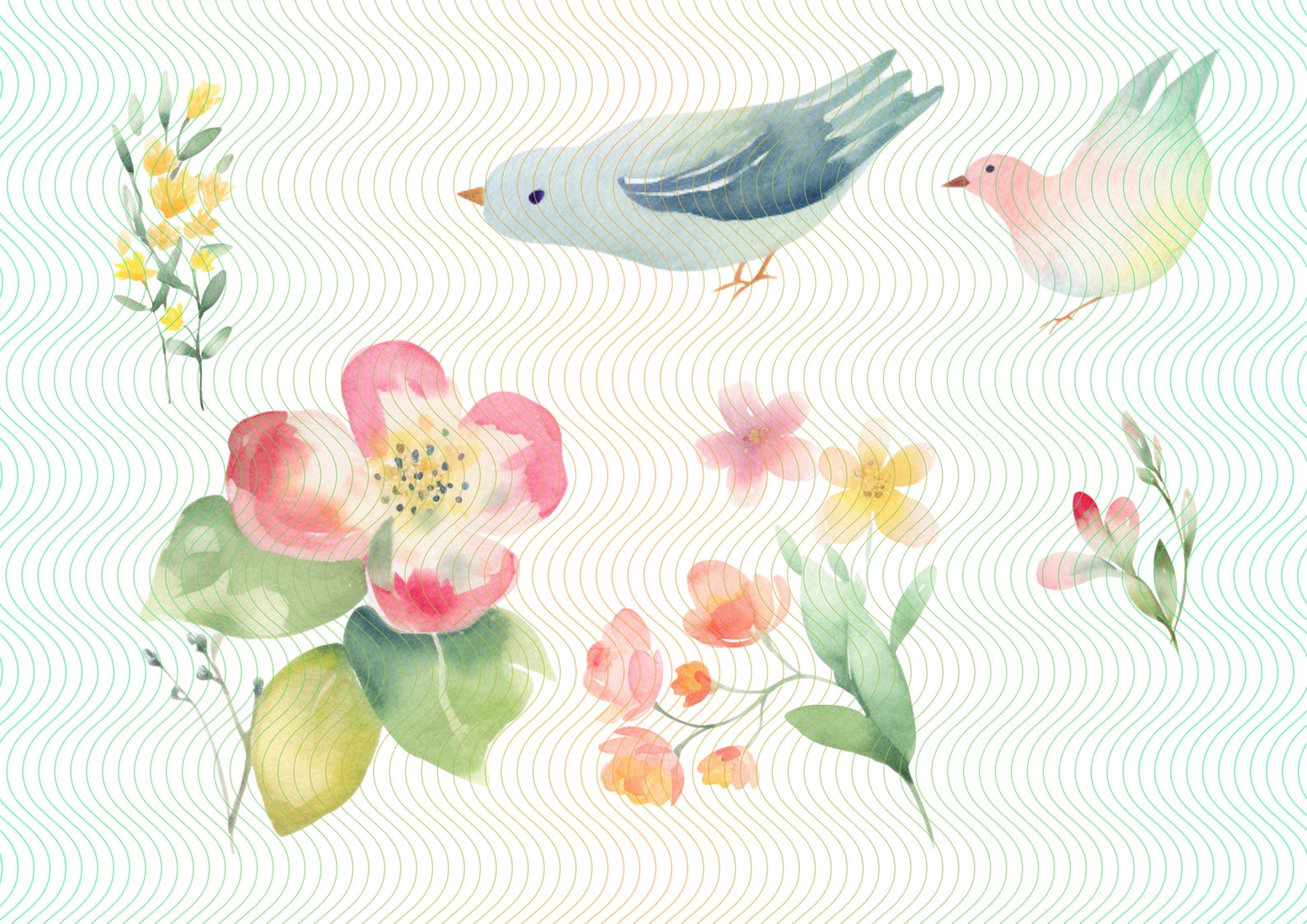 Spring Clip Art Bundle | Bird Clip Art | Spring Clip Art | Watercolor ...