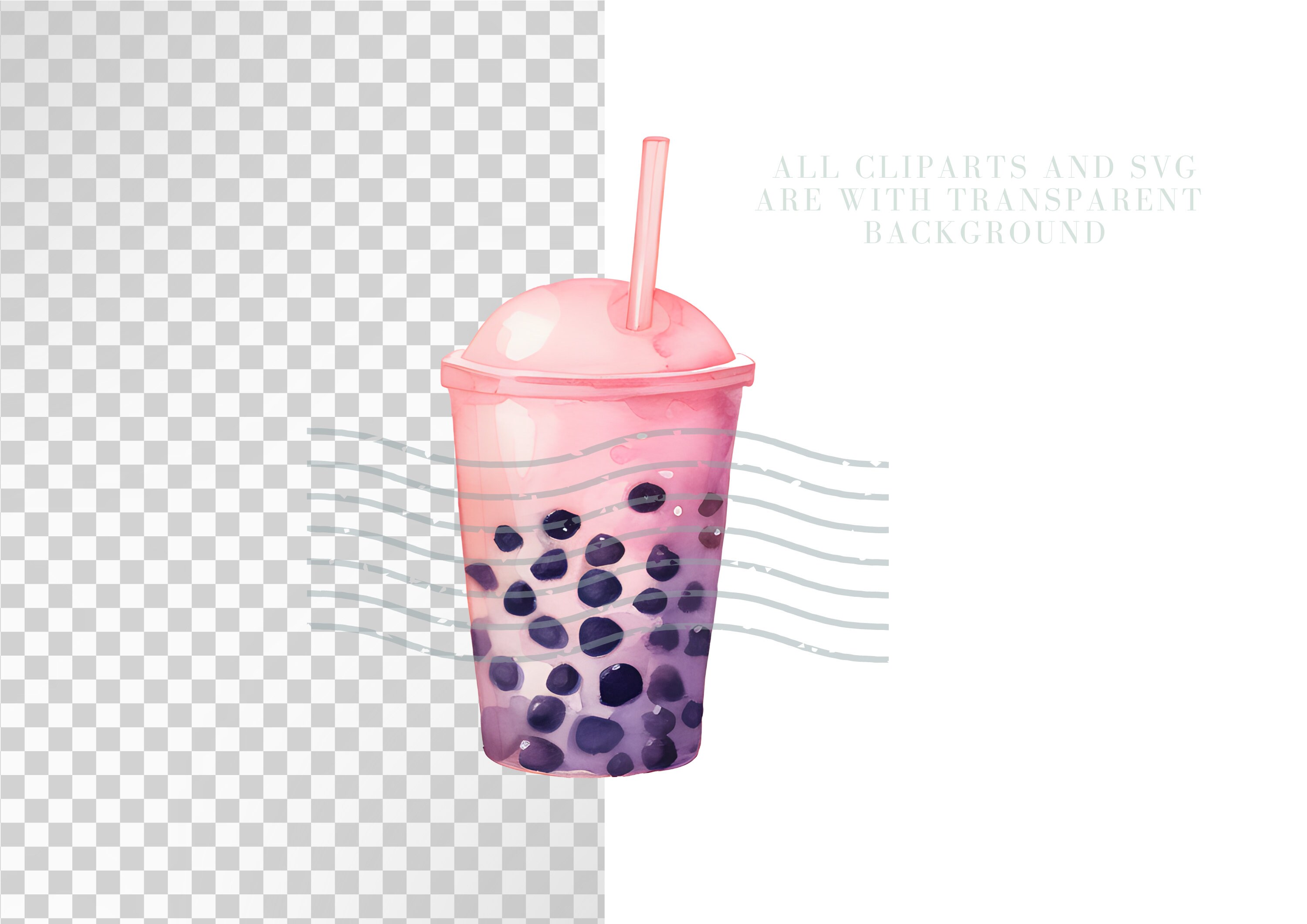 Bubble Tea Clipart | Boba Tea Clipart | Flavored Bubbles | Tea Clipart ...