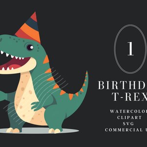 Dino Clip Art Birthday Dino Clipart T-rex Clip Art T-rex Svg T-rex ...