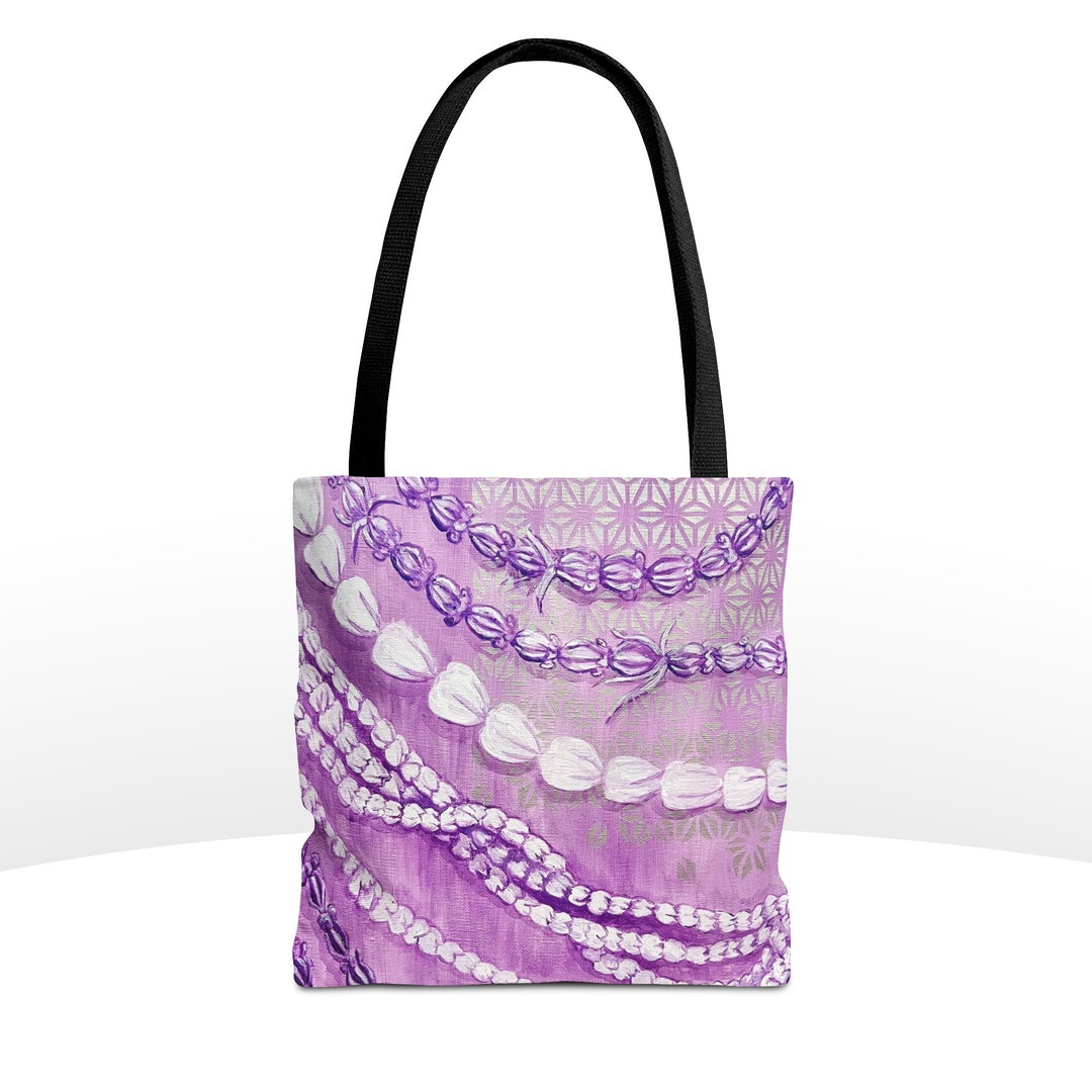 Sweet Perfume Tote Bag Crown Flower and Jasmine Lei Print of Fine Art by Elisa Suetake on Maui ...