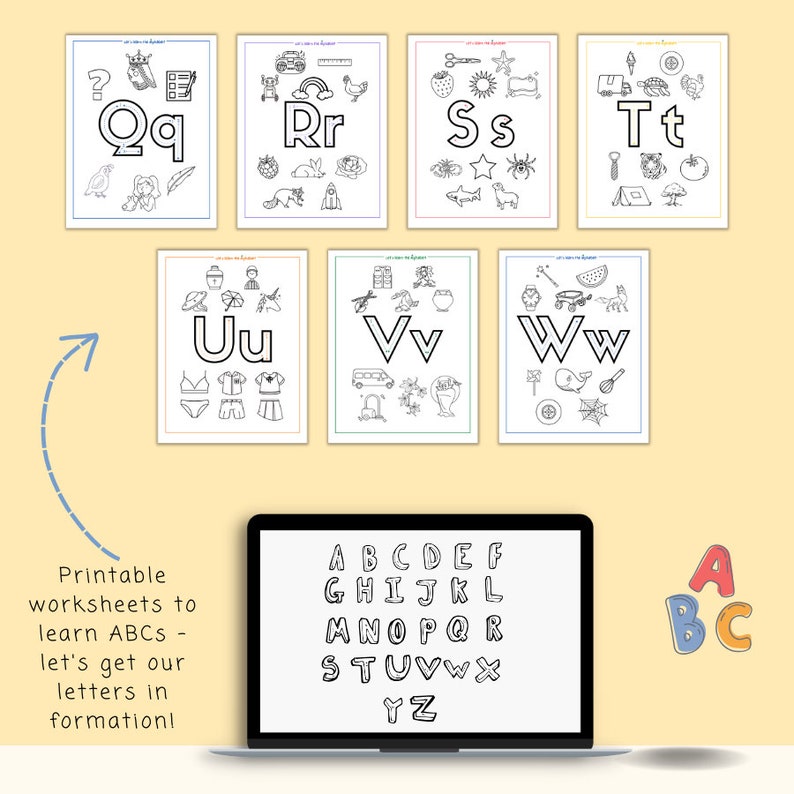 Printable ABC| Alphabet Tracing Worksheets| Alphabet Tracing| Coloring ...