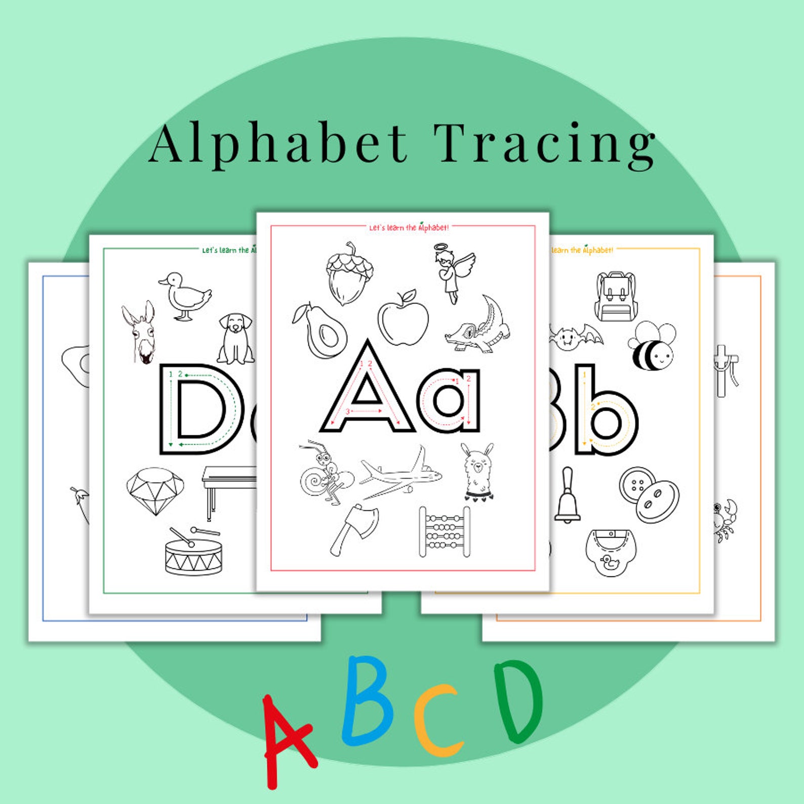 Printable ABC| Alphabet Tracing Worksheets| Alphabet Tracing| Coloring ...