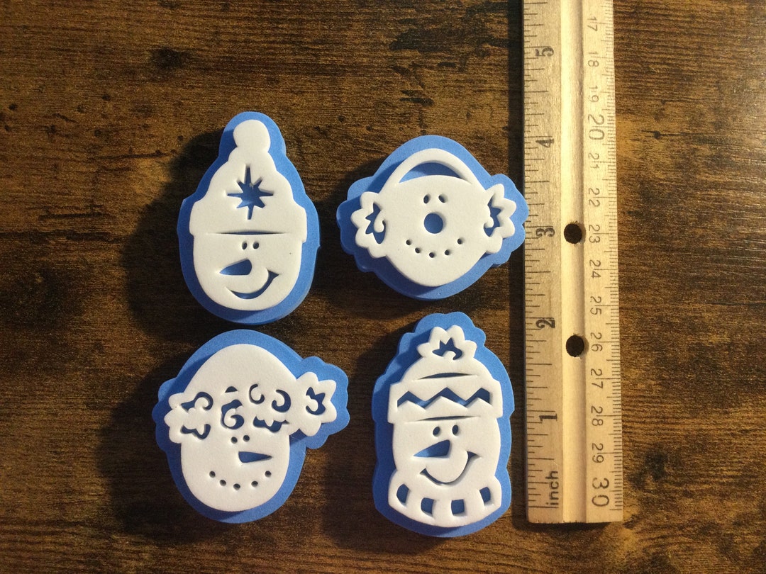 Snowman Foam Stamps - Etsy