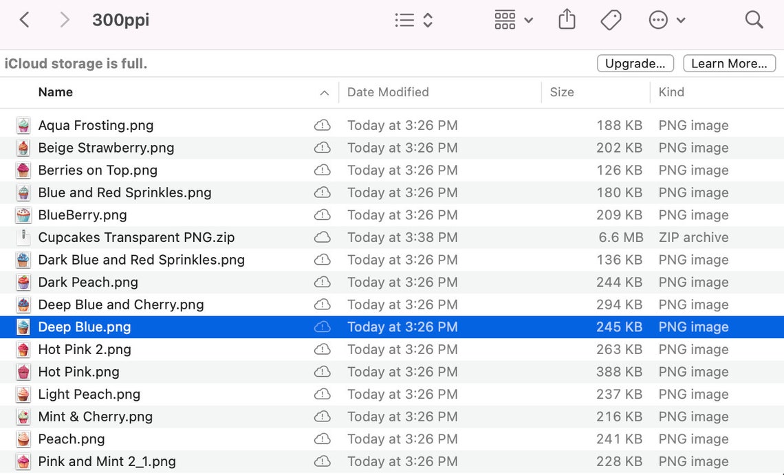 30 Cupcakes Vector Clip Art Collection Whimsical Style Drawn Images ...