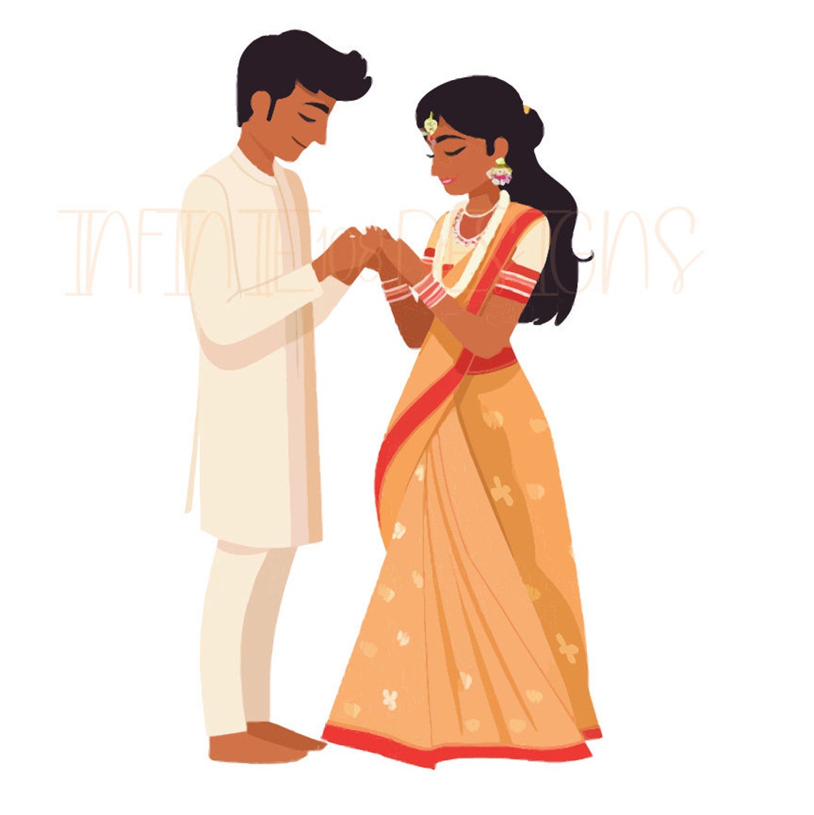Indian Wedding Clipart Collection Couples and Backdrops Vector Images ...