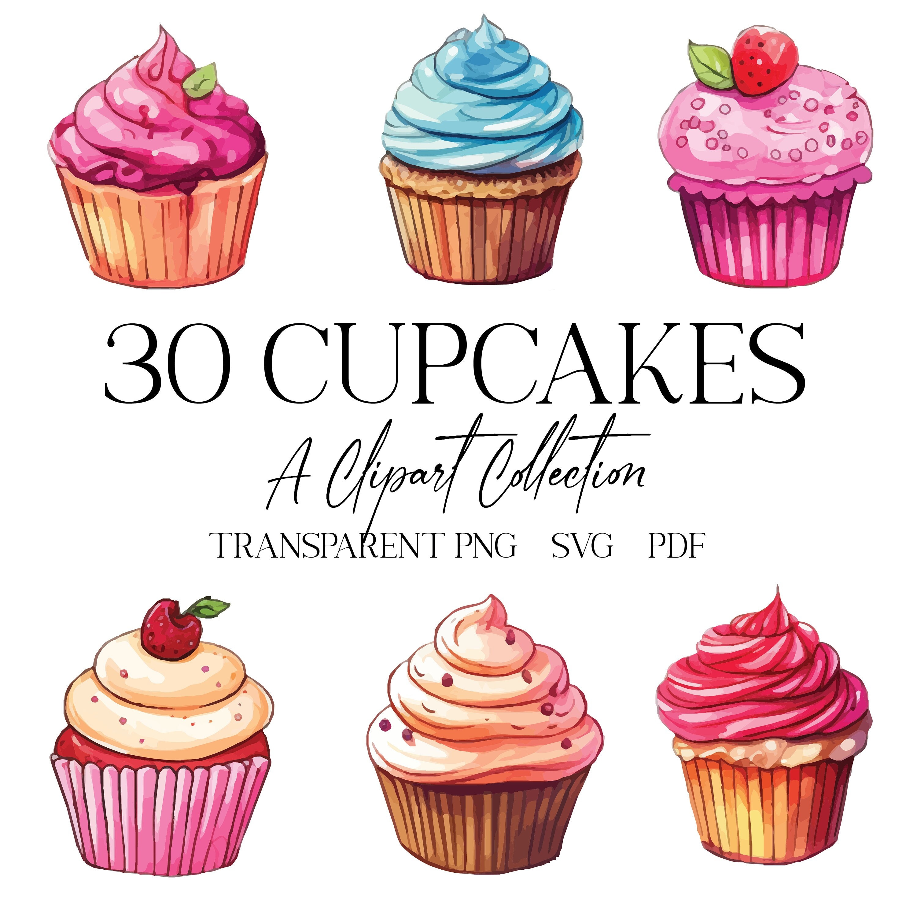 Whimsical Cupcake Clipart