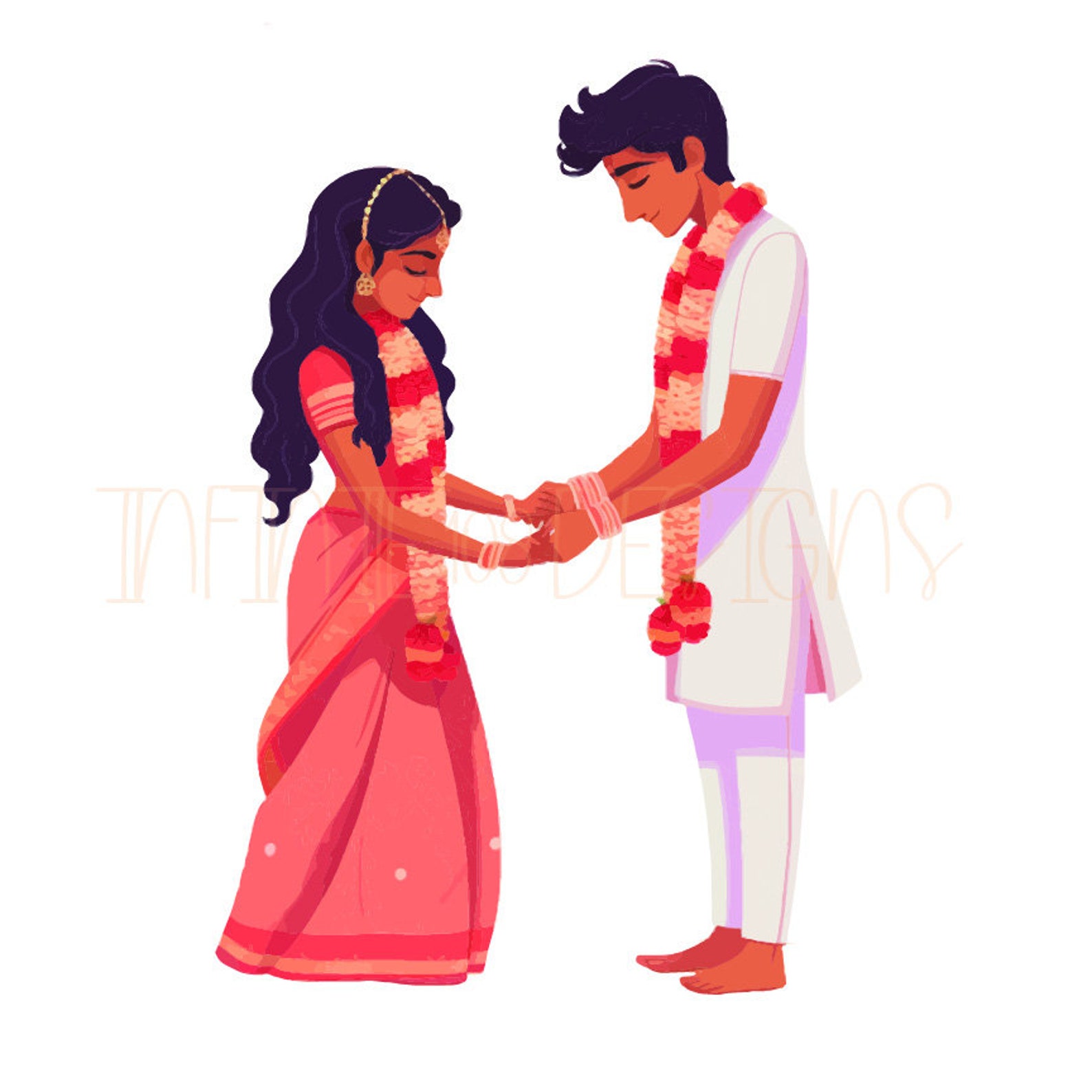 Indian Wedding Clipart Collection Couples and Backdrops Vector Images ...