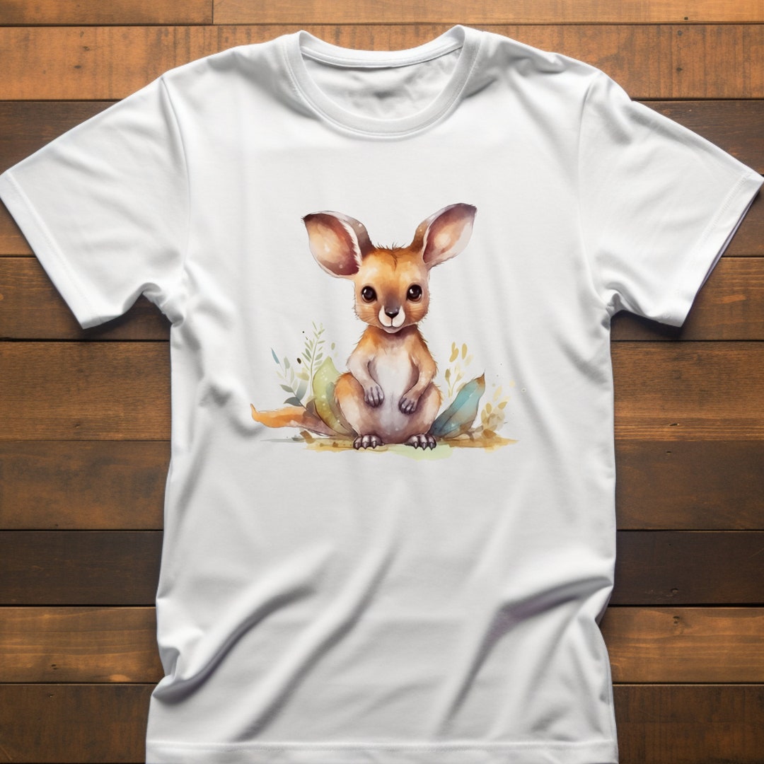 Kangaroo Png Cute Baby Kangaroo Cartoon PNG Digital Design Kangaroo ...