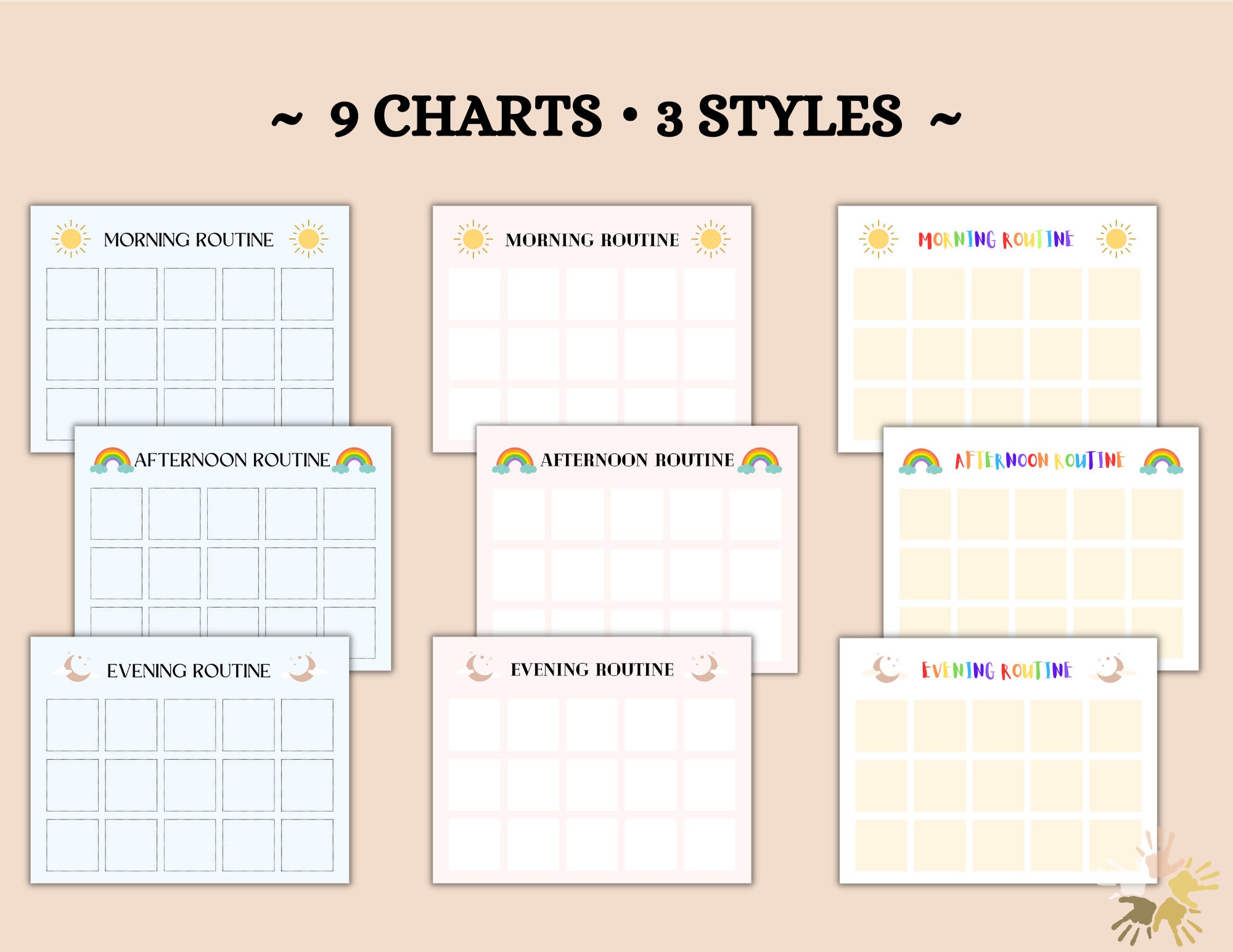 Editable Visual Routine Cards & Charts for Kids Morning, Afternoon ...