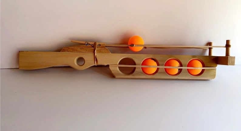 Wooden Toy Ping Pong Gun - Etsy