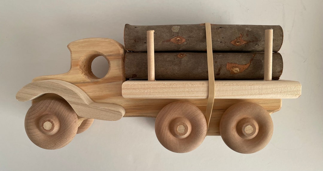 Log Truck Wooden Toy - Etsy