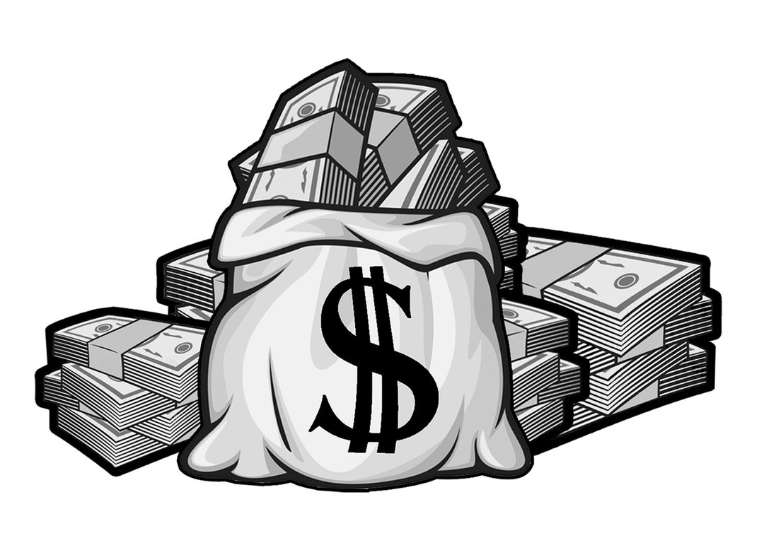 Stacks of Money & Money Bag Money Bag Money Stacks - Instant Digital ...