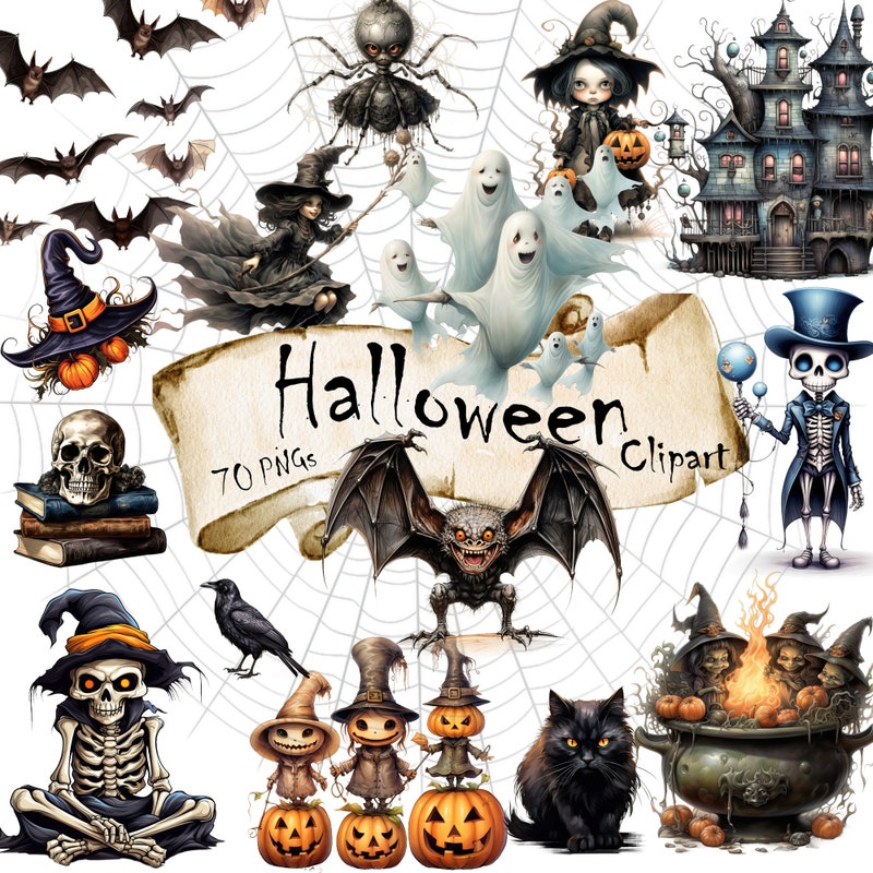 Halloween Vector Bundle - Etsy