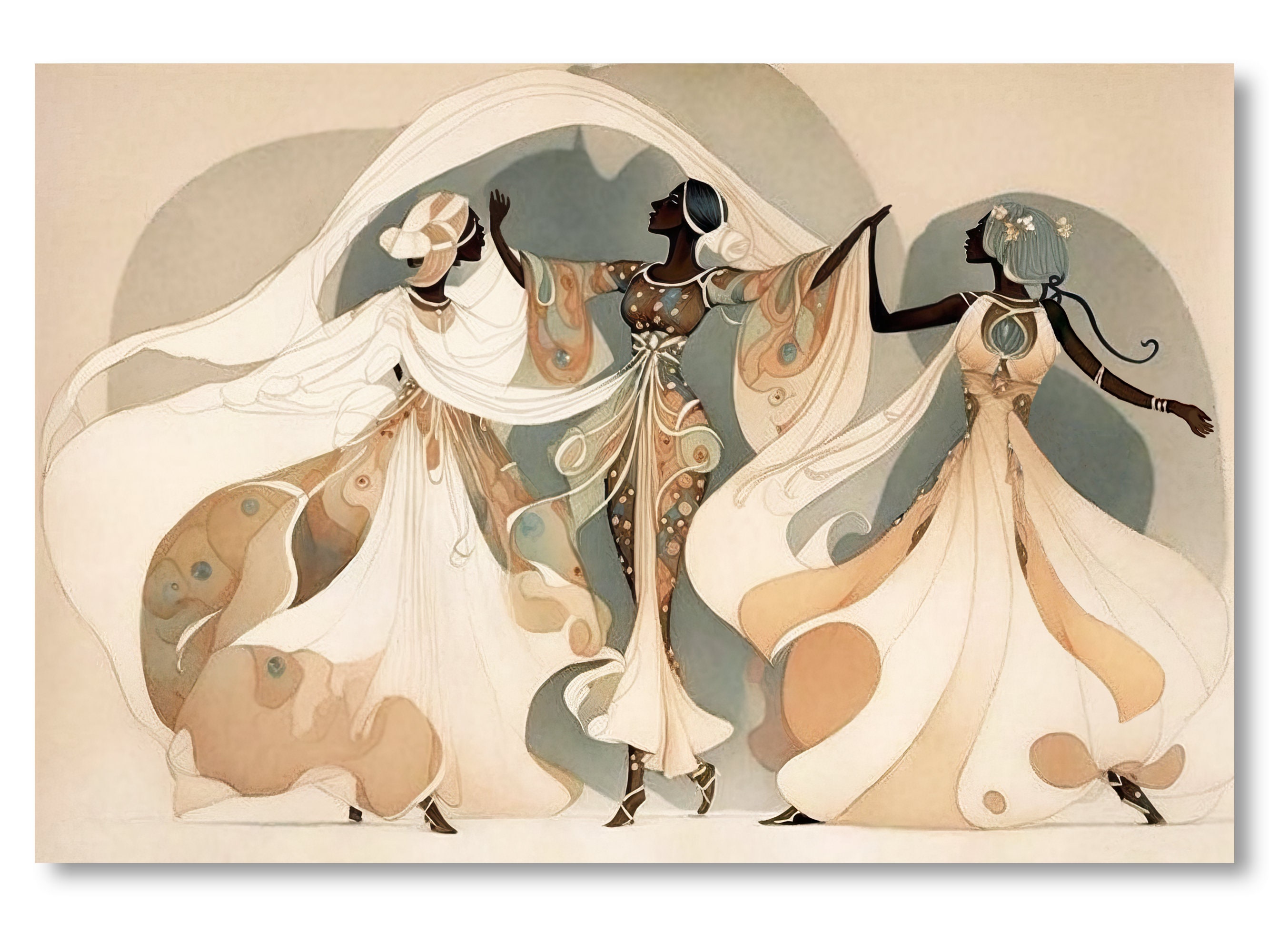 Set of 10 Note Cards African American Stationary Black Women Greeting ...