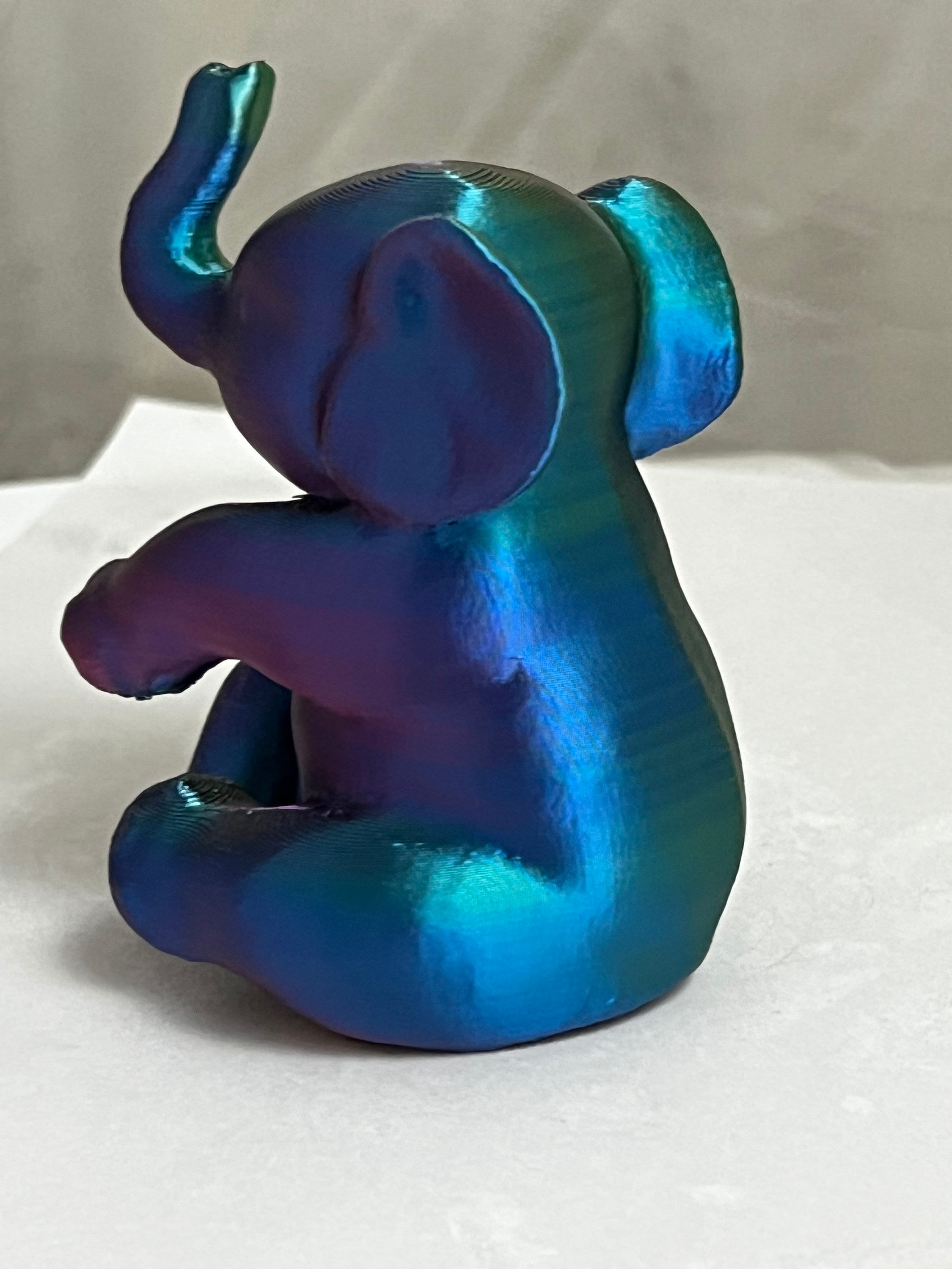 3d Printed Cute Elephant - Etsy