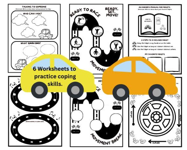 3 Coping Skills Games and Activities With Cars: Identifying Emotions ...