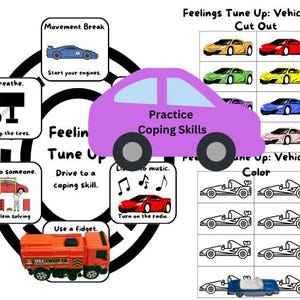 3 Coping Skills Games and Activities With Cars: Identifying Emotions ...