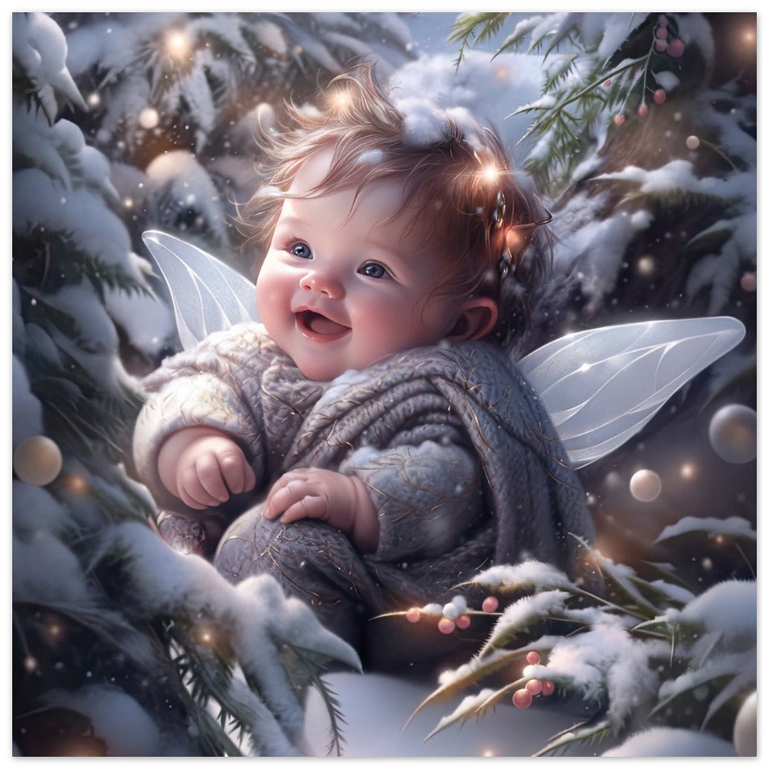 Winter Angel - Premium Matte Paper Poster - Wall Art by Marina Blue ...