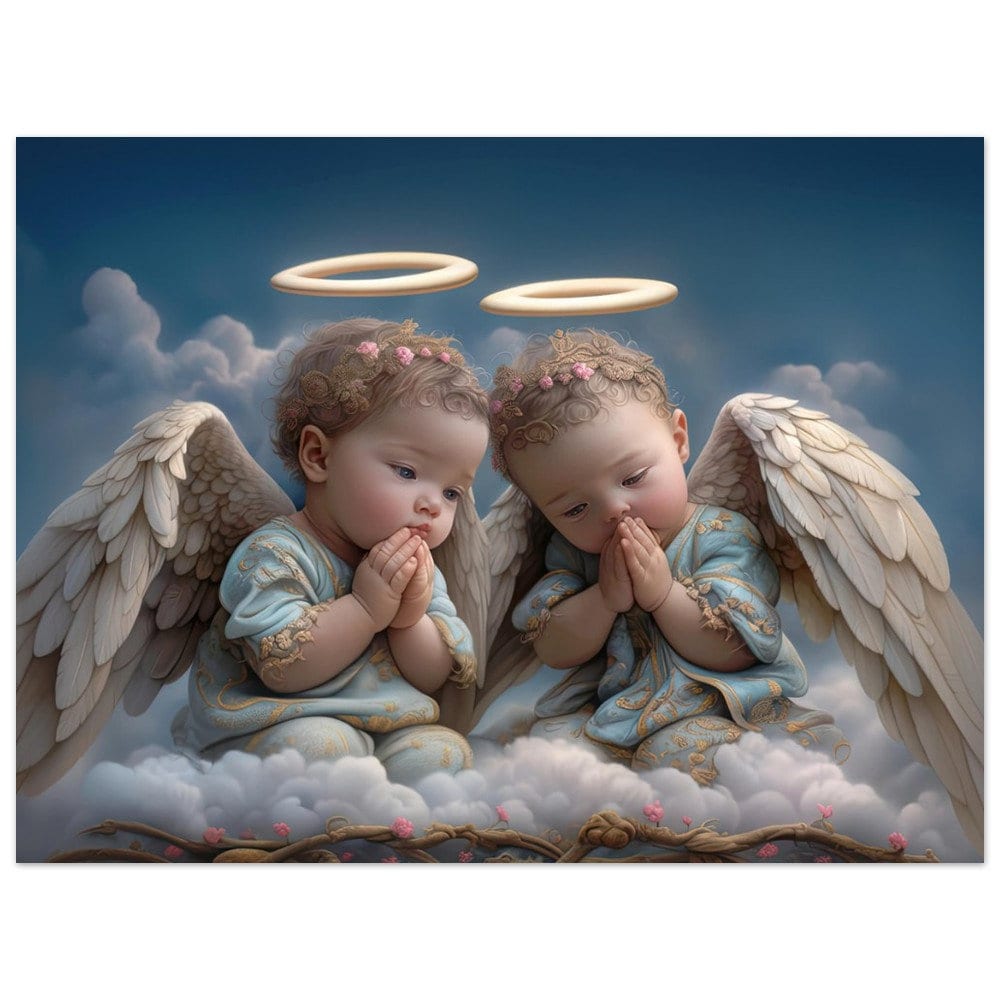 Praying Baby Angels Premium Matte Paper Poster Wall Art by Marina Blue ...