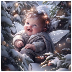 Winter Angel - Premium Matte Paper Poster - Wall Art by Marina Blue ...