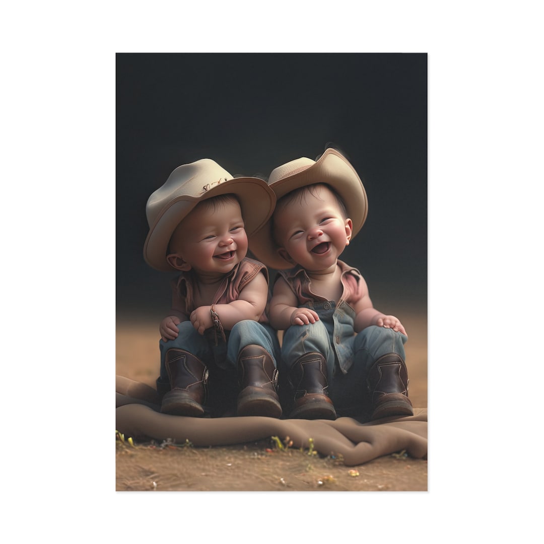 Cowboys - Fine Art Postcards - Art Design by Marina Blue Studio, 1 ...