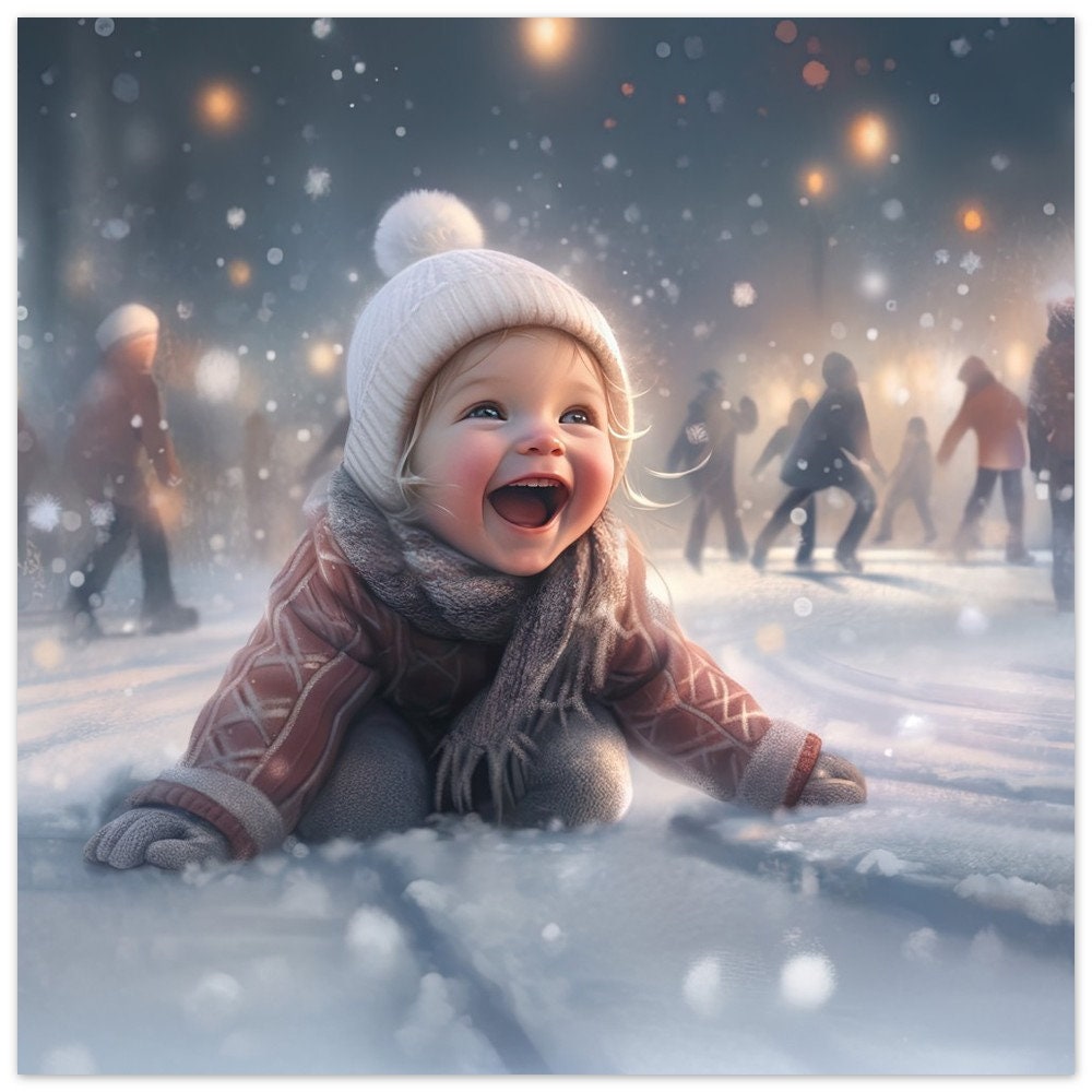 Oh, What Fun Premium Matte Paper Poster Wall Art by Marina Blue Studio ...